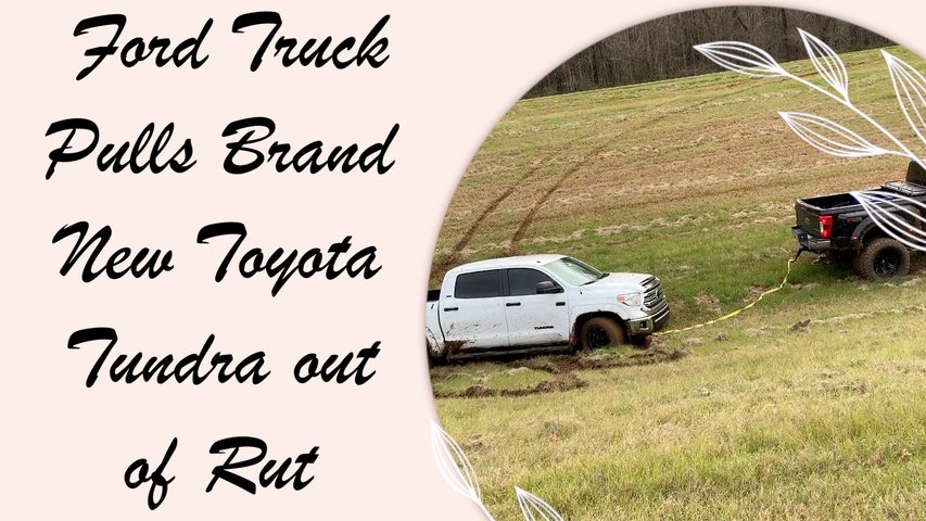 Ford Truck Pulls Brand New Toyota Tundra out of Rut-2021-11-30T11:00 ...
